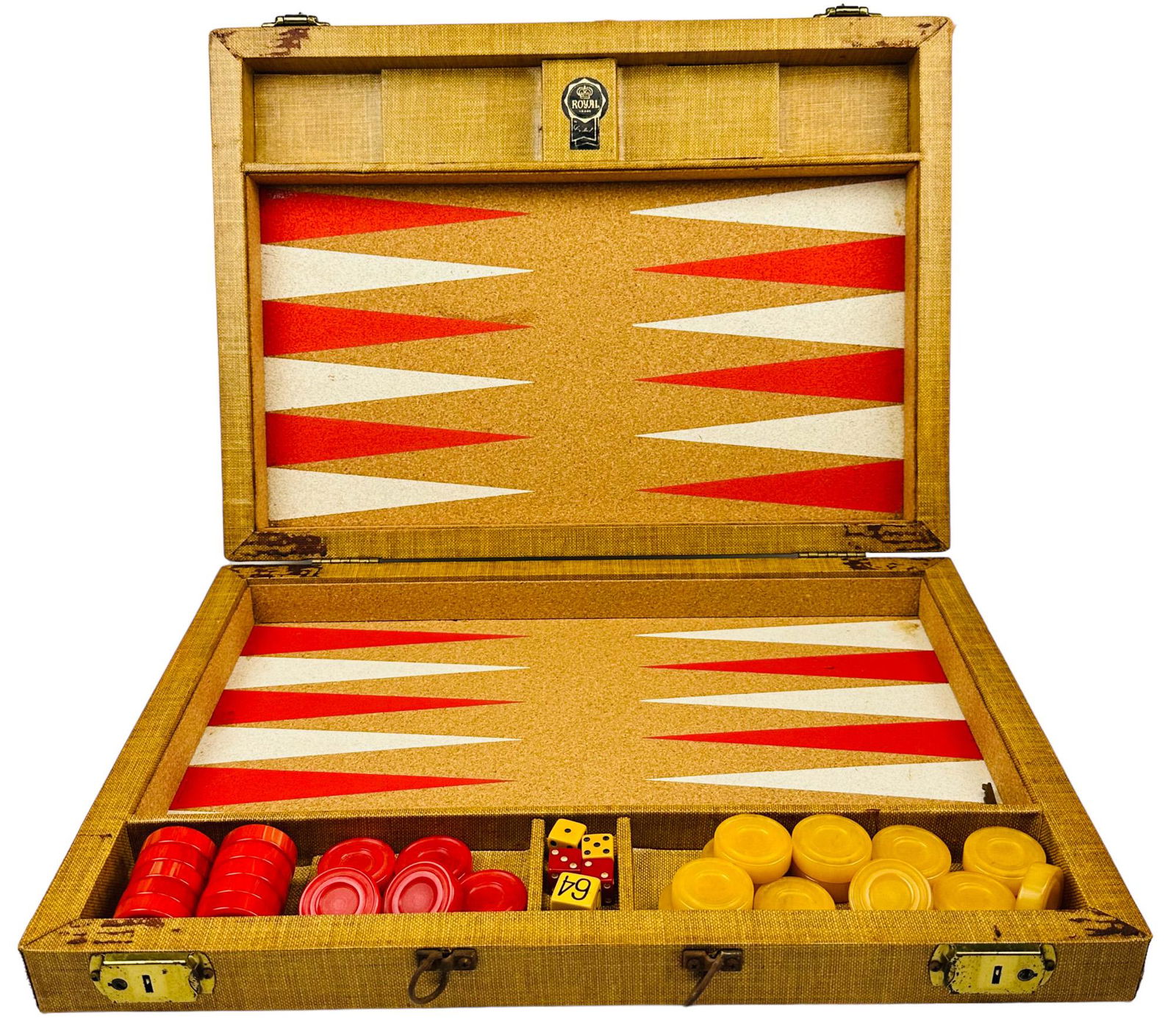 Royal Brand Crisloid Bakelite Backgammon Game Set