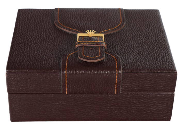 Rolex Brown Leather Empty Presentation Watch Box