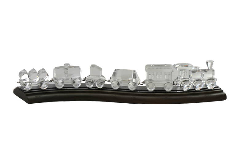 Swarovski Austrian Crystal Train Set On Track 6pc