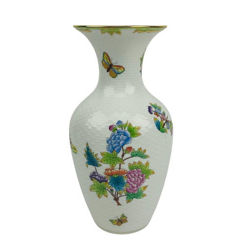 Herend Porcelain Queen Victoria Floral Moth Vase