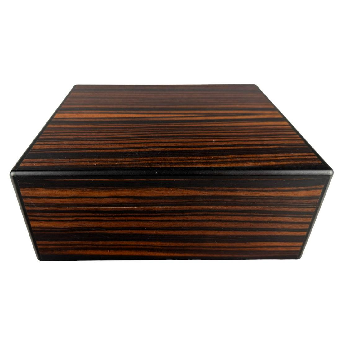 Elie Bleu Macassar Ebony Wooden Humidor Cigar Box Auction