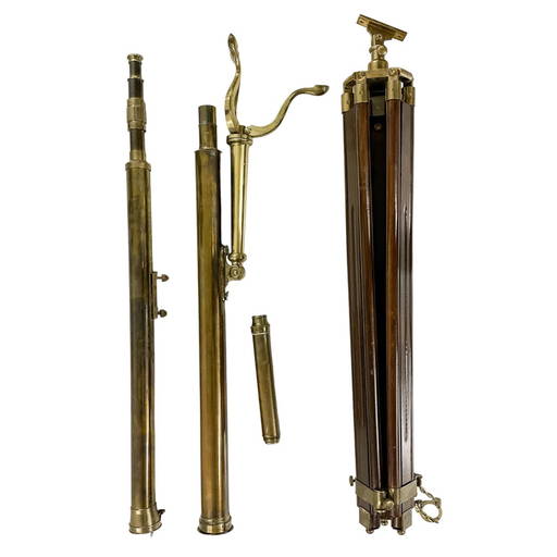 Brass Telescopes Wood Wooden Tripod Mounting Stand