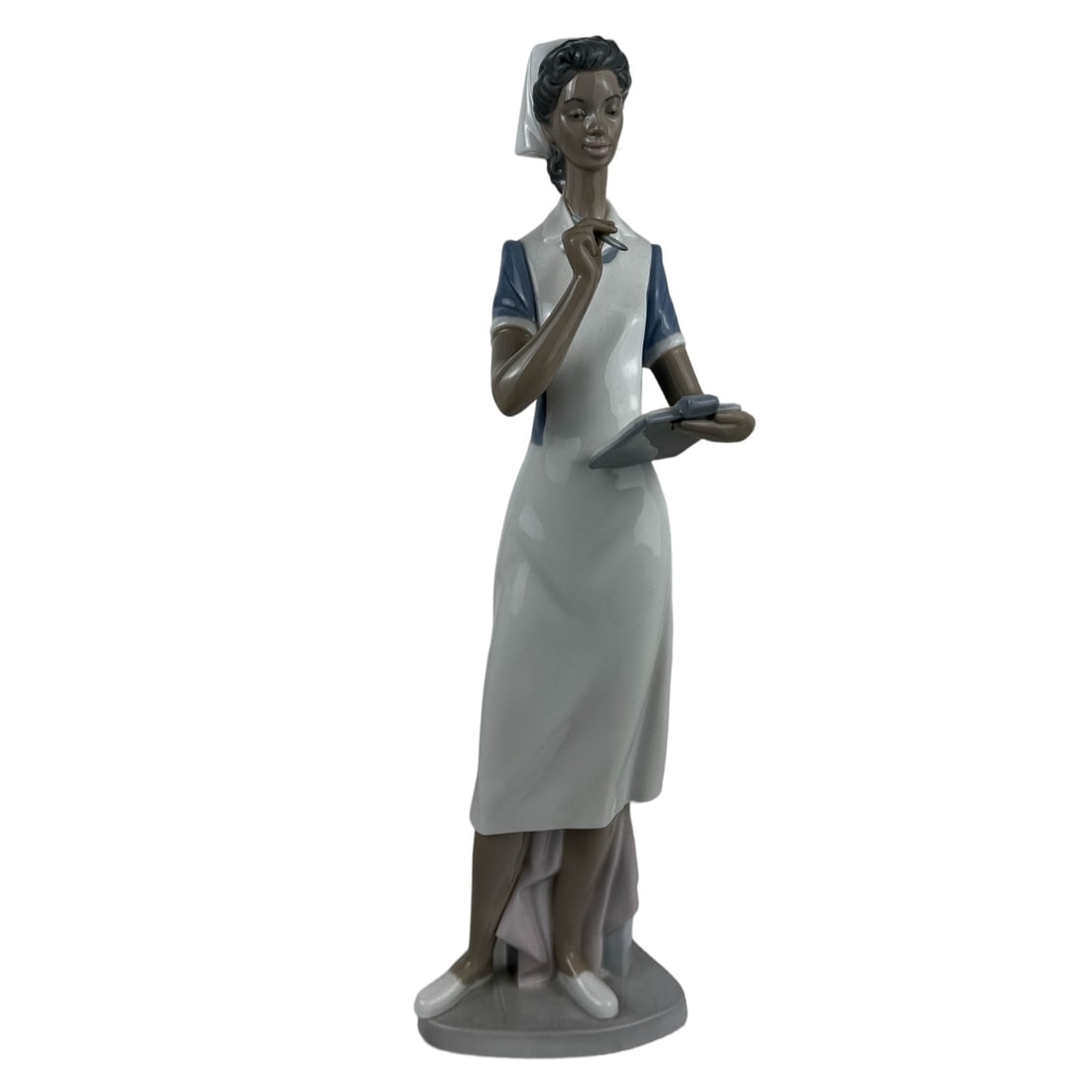 Lladro Making Rounds 6256 Nurse Porcelain Figurine Auction