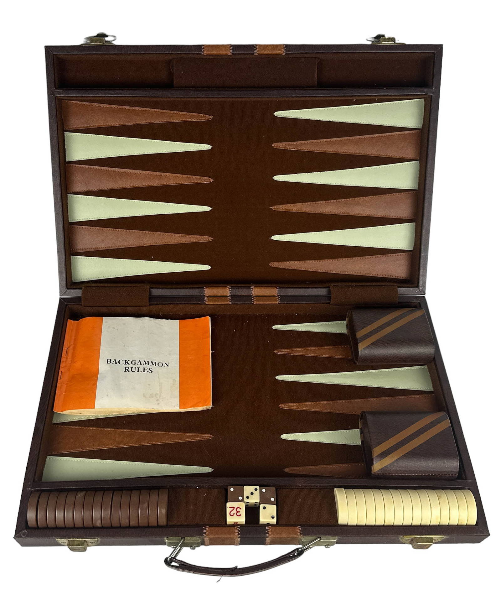 Backgammon Briefcase 2 Player Travel Board Game Auction