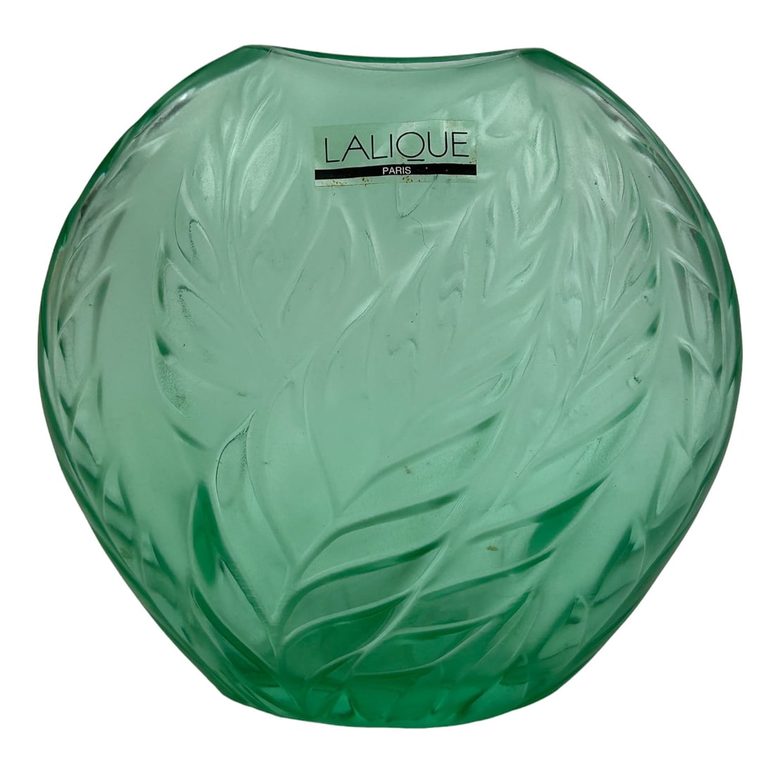 Lalique French Crystal Filicaria Fern Vase W/ Box
