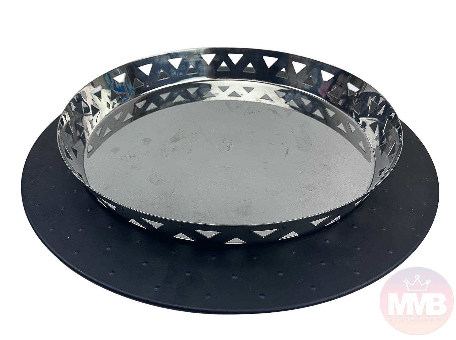 Alessi Pierced Stainless Steel Platter Under Tray Auction