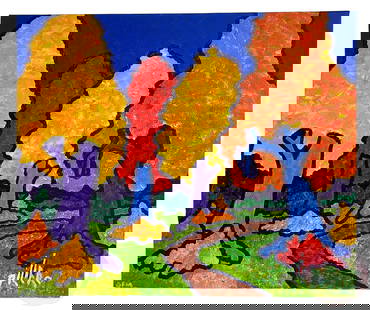 Alice Righter Edmiston (american 1874 - 1964) Oil Painting Abstract ...