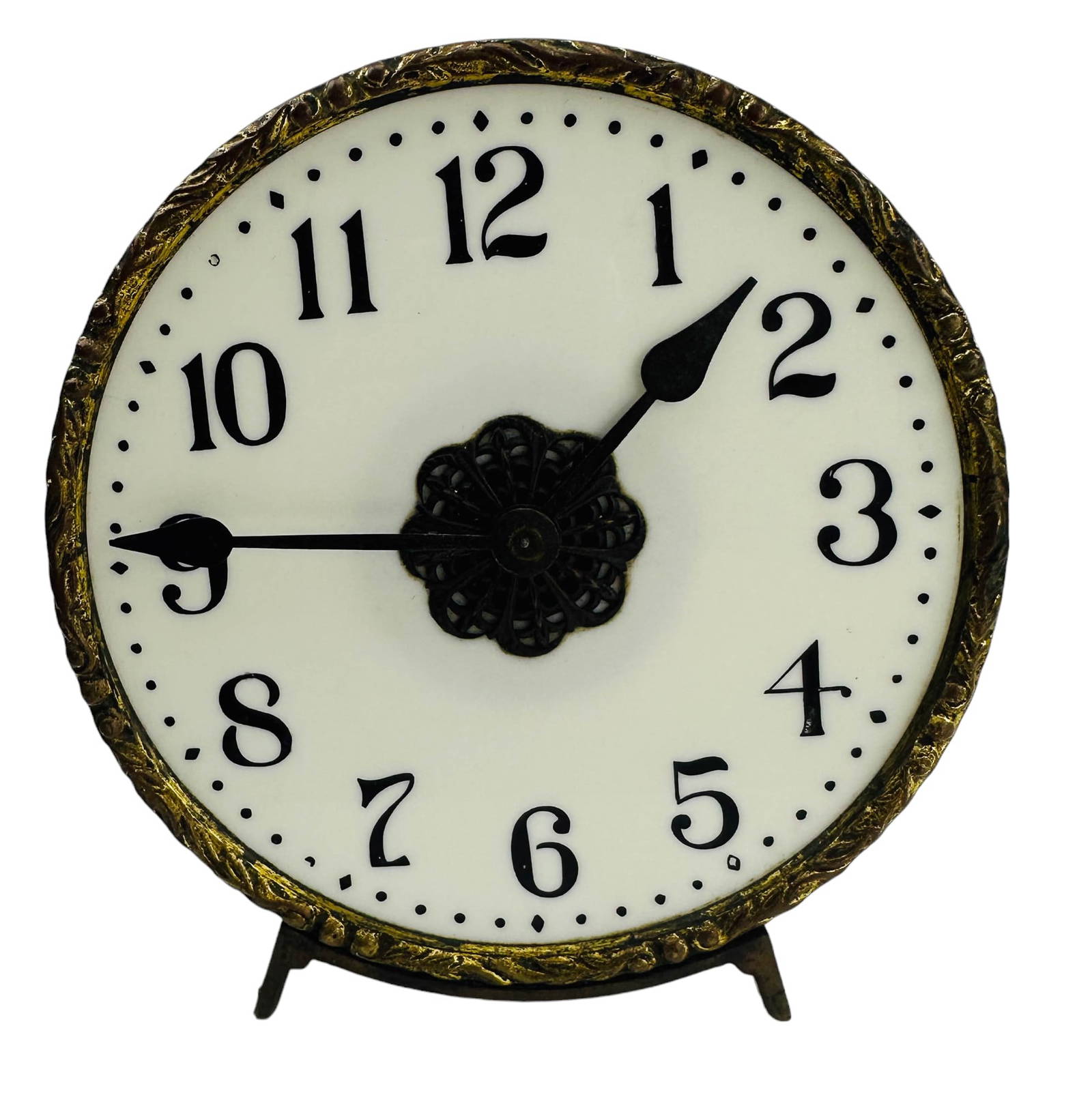 19th C Antique Porcelain Dial Wind Up Table Clock Auction