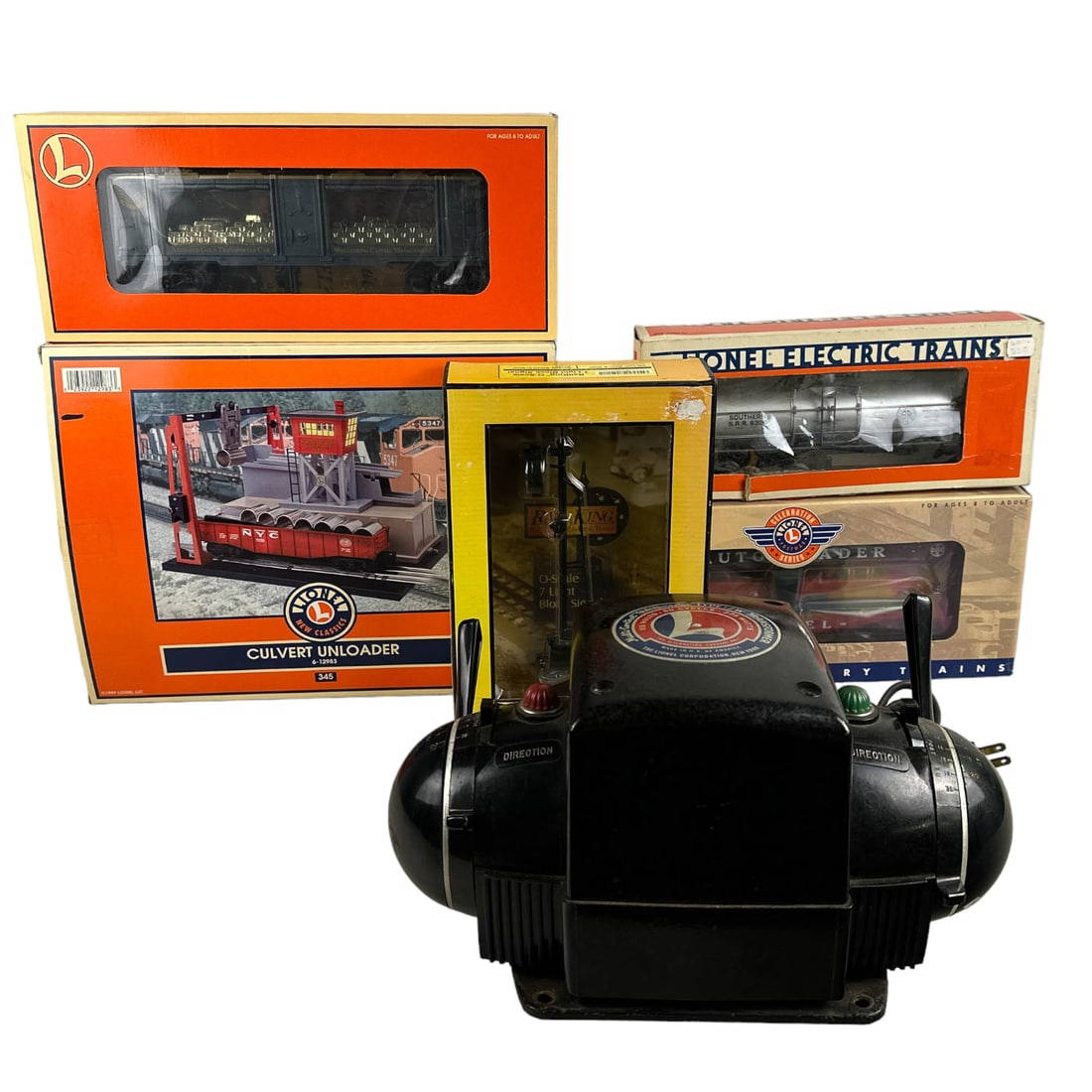 Lionel Zw 275 Transformer Culvert Unloader 6pc Lot Auction