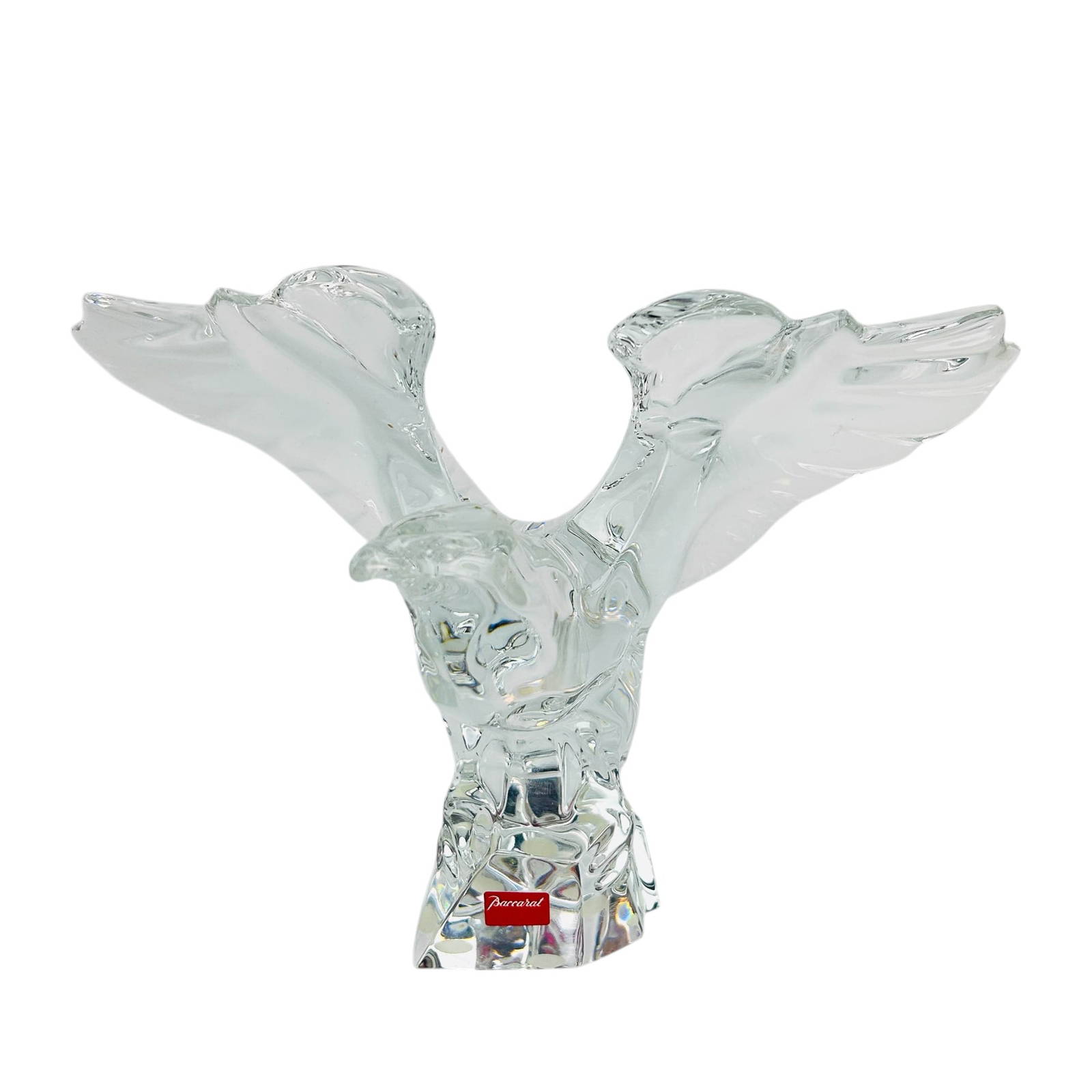 Baccarat France Eagle Bird Crystal Glass Sculpture Auction