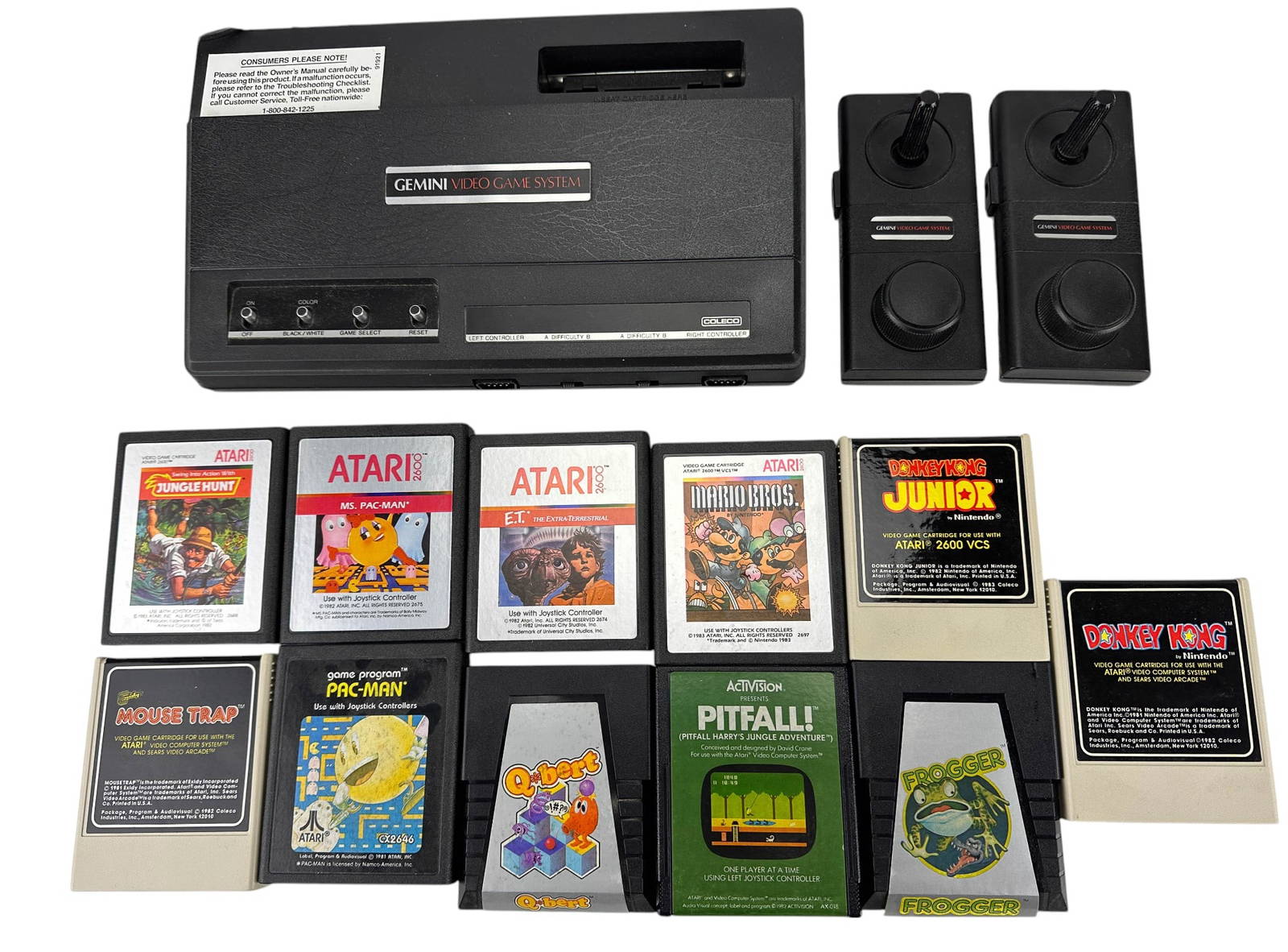 Coleco Gemini Video Console Controller W/ 11 Games Auction