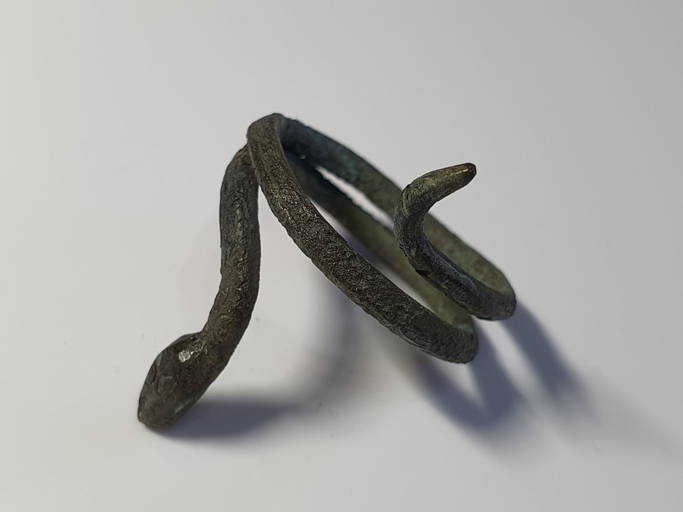 Roman Bronze Snake Ring