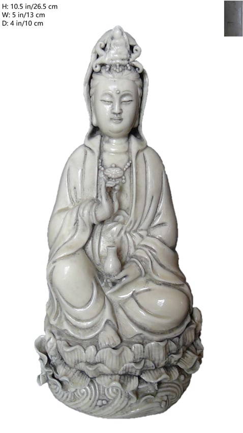Chinese Antique De Hua Porcelain Guan Yin He Chao Zong Auction