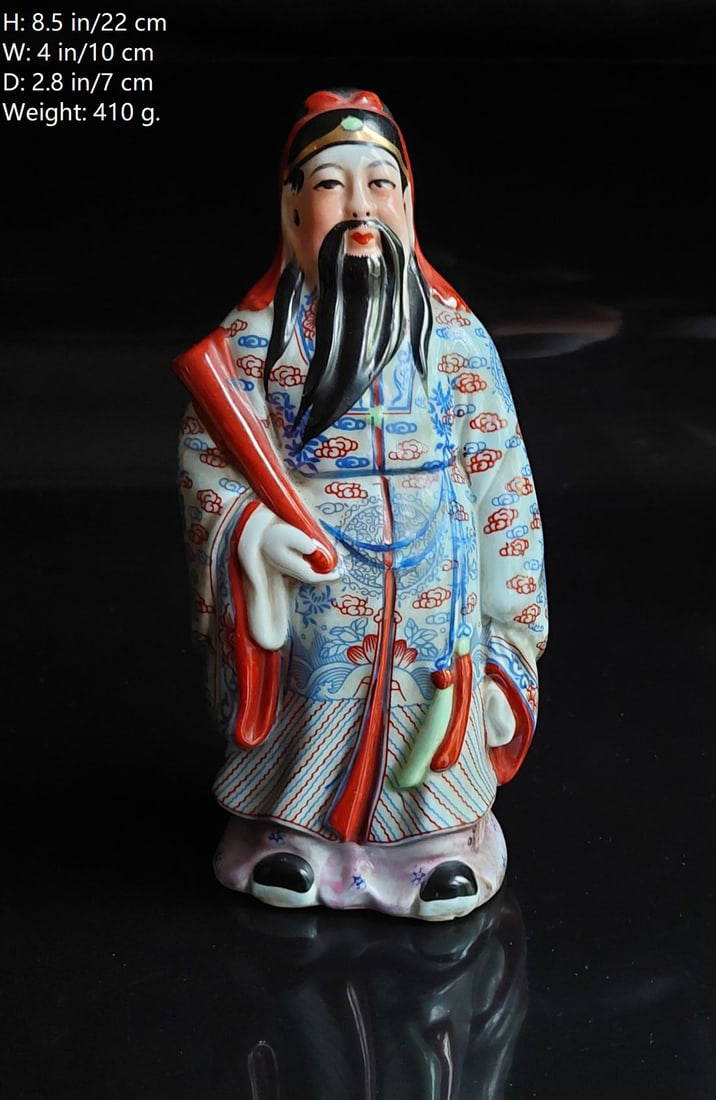Ancient Chinese Prime Minister Statue In Colors Auction