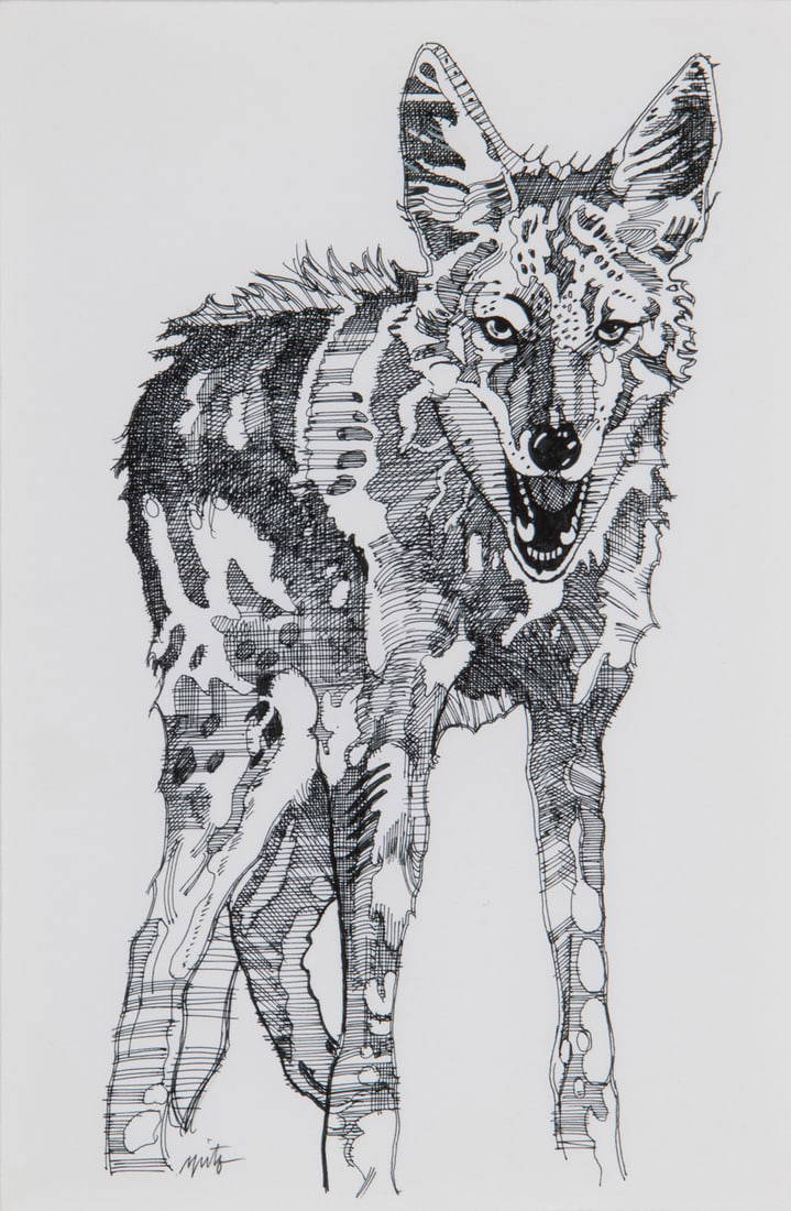 John Nieto, "screaming Coyote" Auction