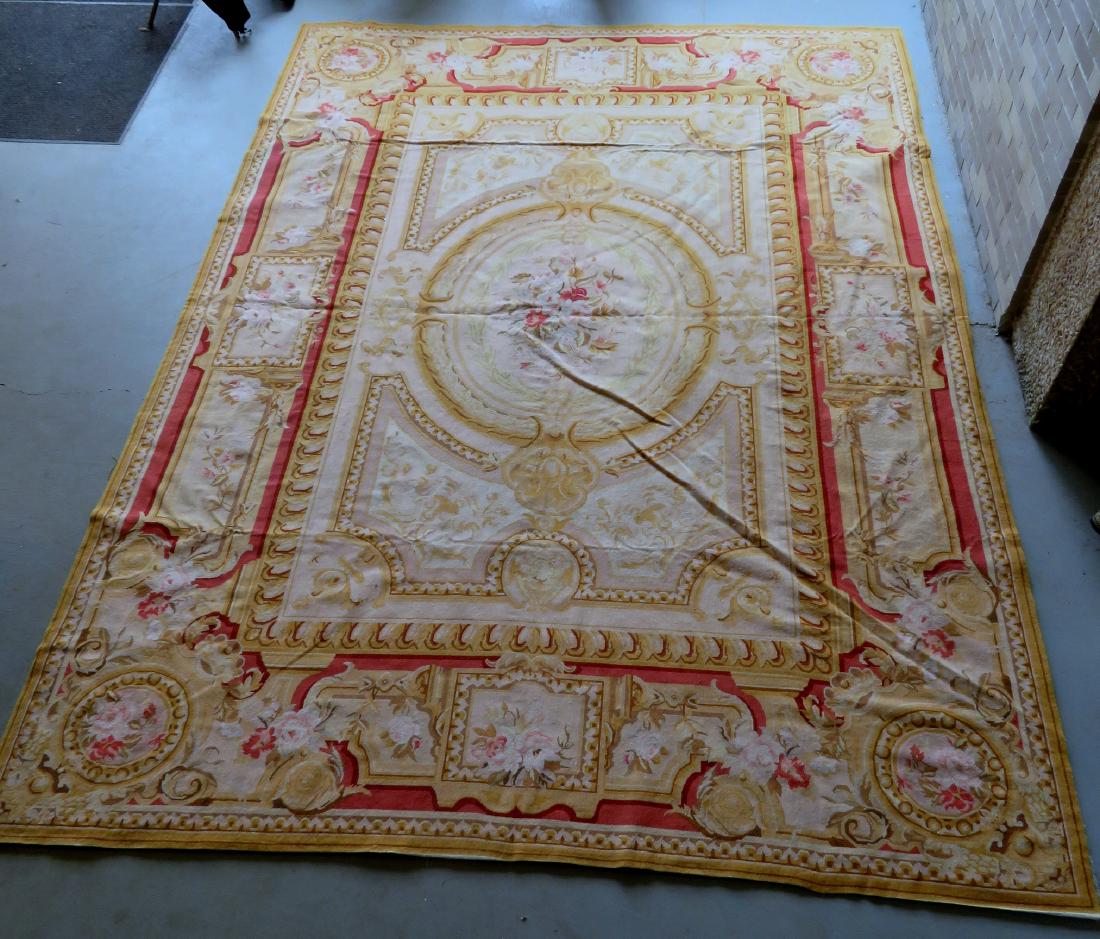 Classical baroque style floral needlepoint room size