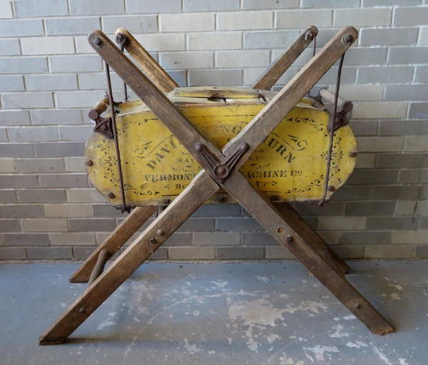 Davis swing butter churn in original mustard paint and - Nov 04, 2017 ...