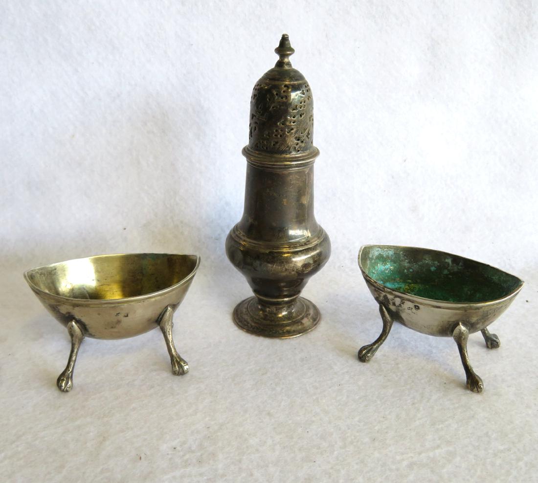 Grouping of three 18th century silver collectibles