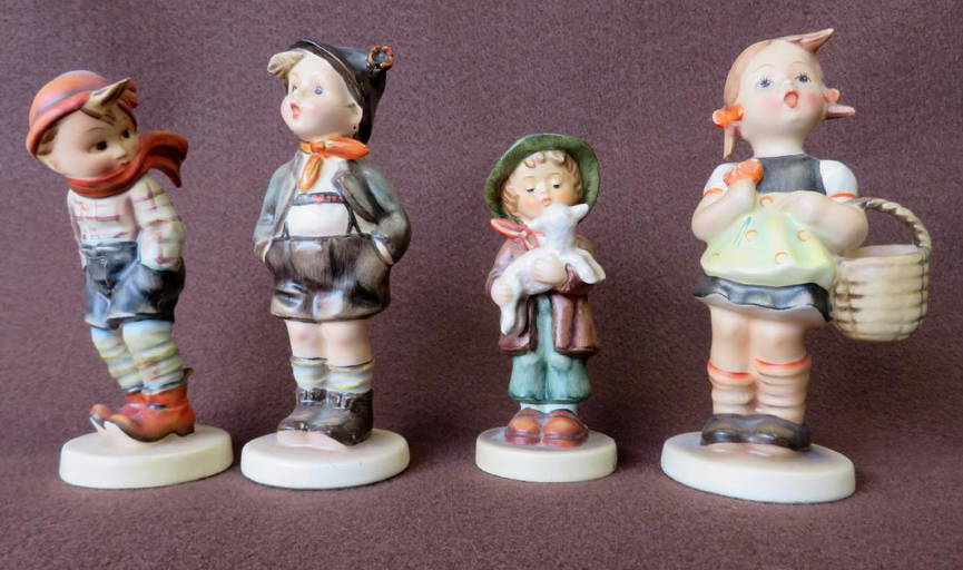 Four Hummel's, 3 with full bee marks (1950's) and one - Apr 07, 2019 ...