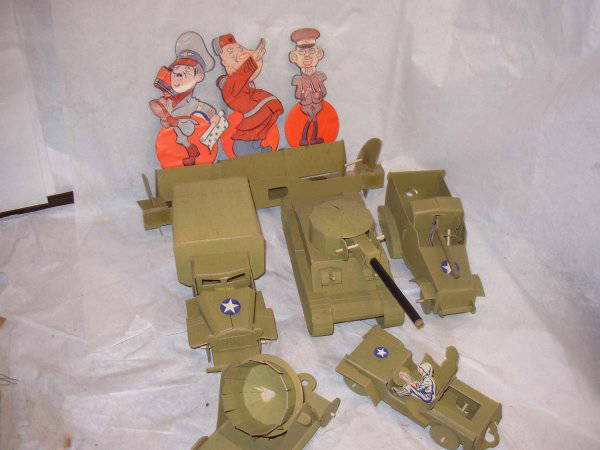 Built Rite Cardboard Military Vehicles And Figures