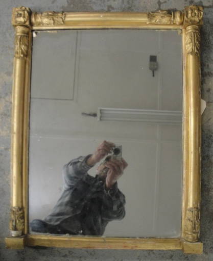 Sheraton Wall Mirror In Gold Paint.