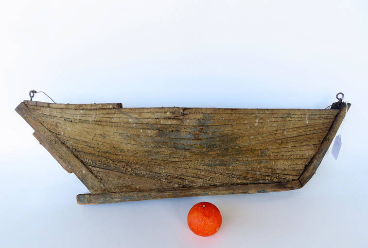 A Primitive Ship's Hull Constructed With Small Horizontal Wooden Slats ...