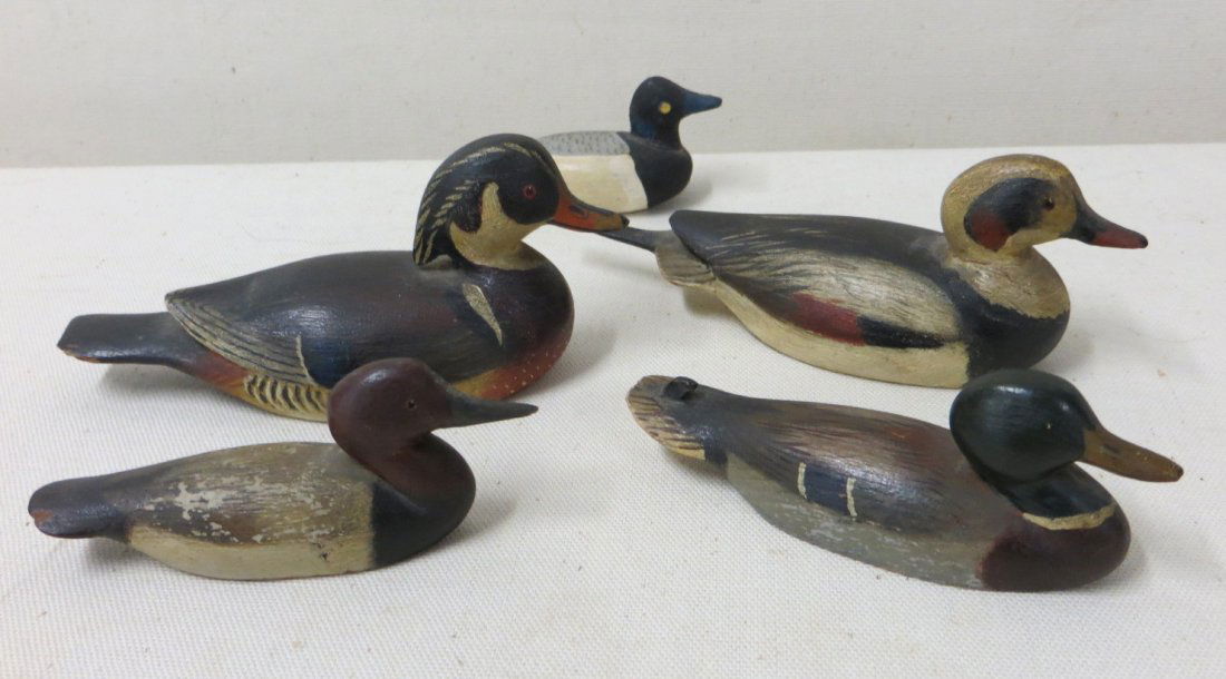 88: Five miniature duck decoys, 4 signed Reinbold (Wil - May 19, 2012 ...