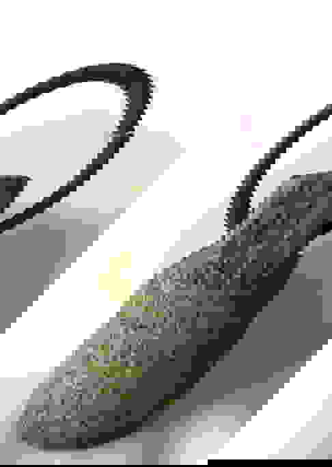 An Unusual Stone Counter Balance Weight With Embedded Iron Hanger, 18th ...