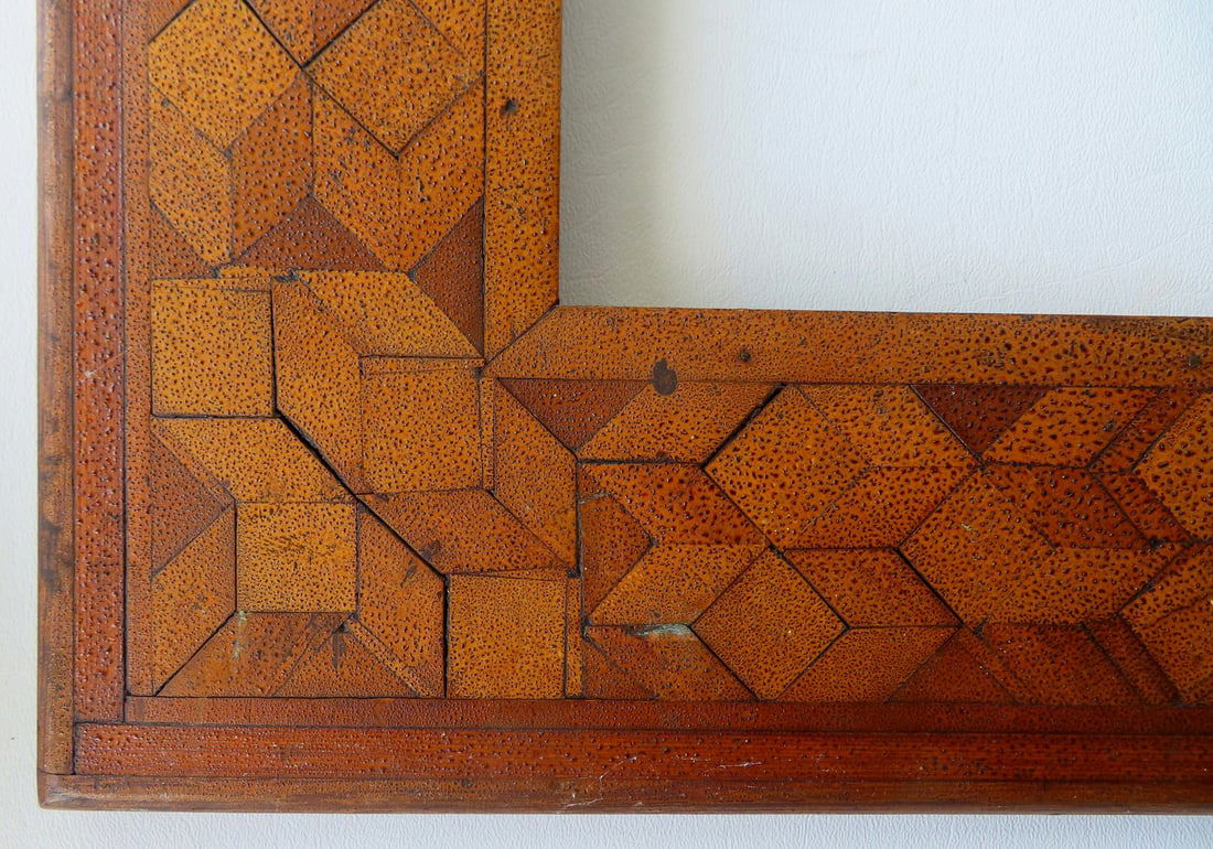 A Good Frame With A Variety Of Geometric Wooden Inlays, Probably 3q19th ...