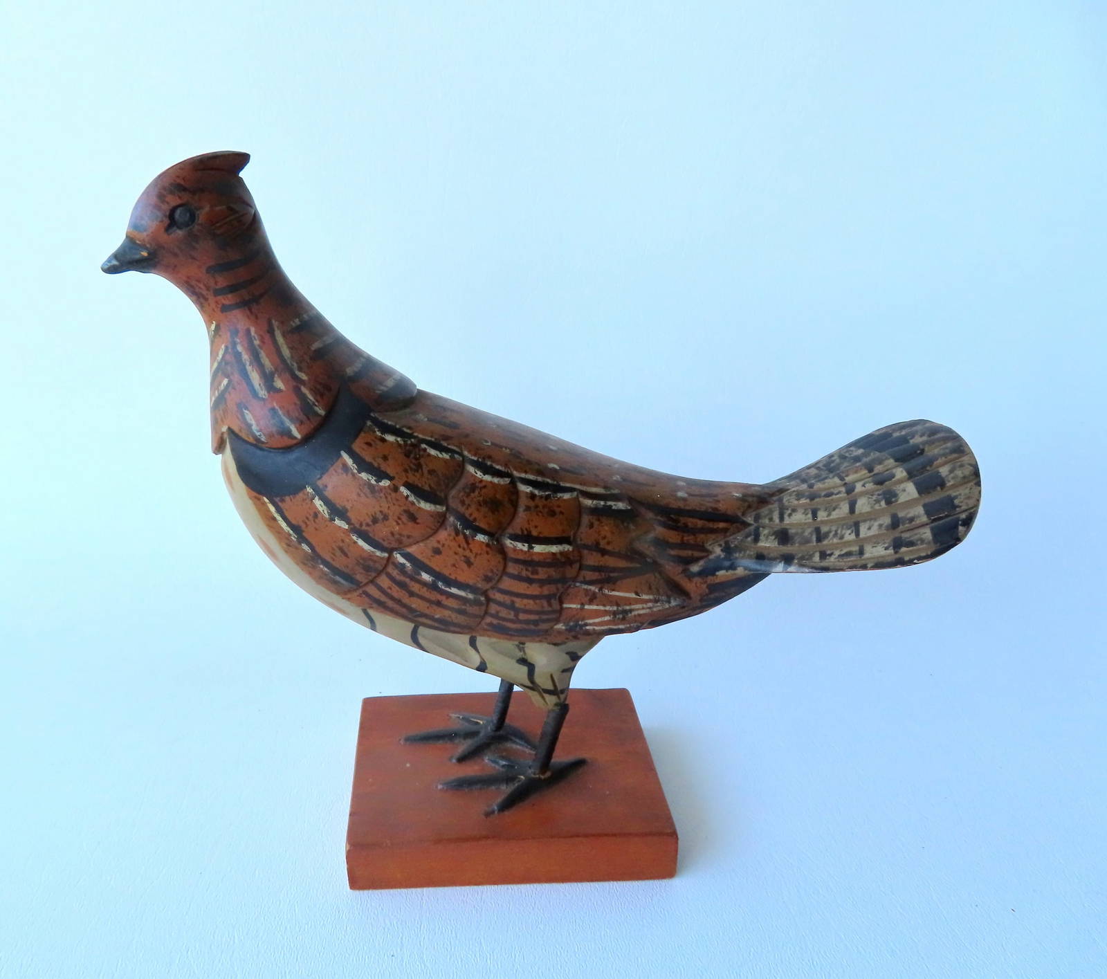 A Carved And Hand Painted Quail, Carved By Carl Forslund Of Grand ...