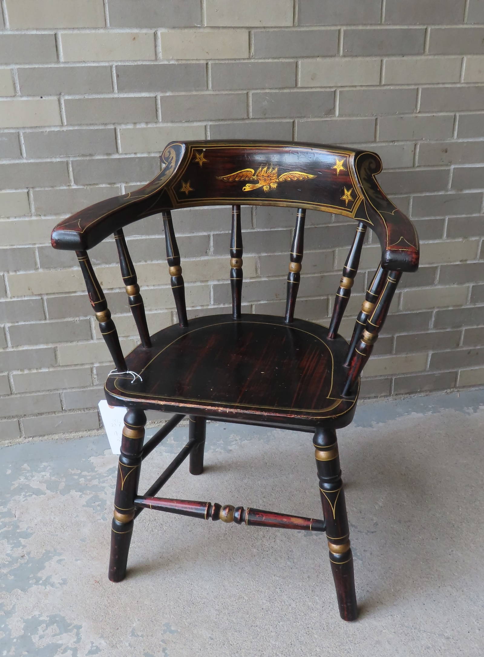 A Clean Sheraton Stenciled And Grain Paint (to Simulate Rosewood ...