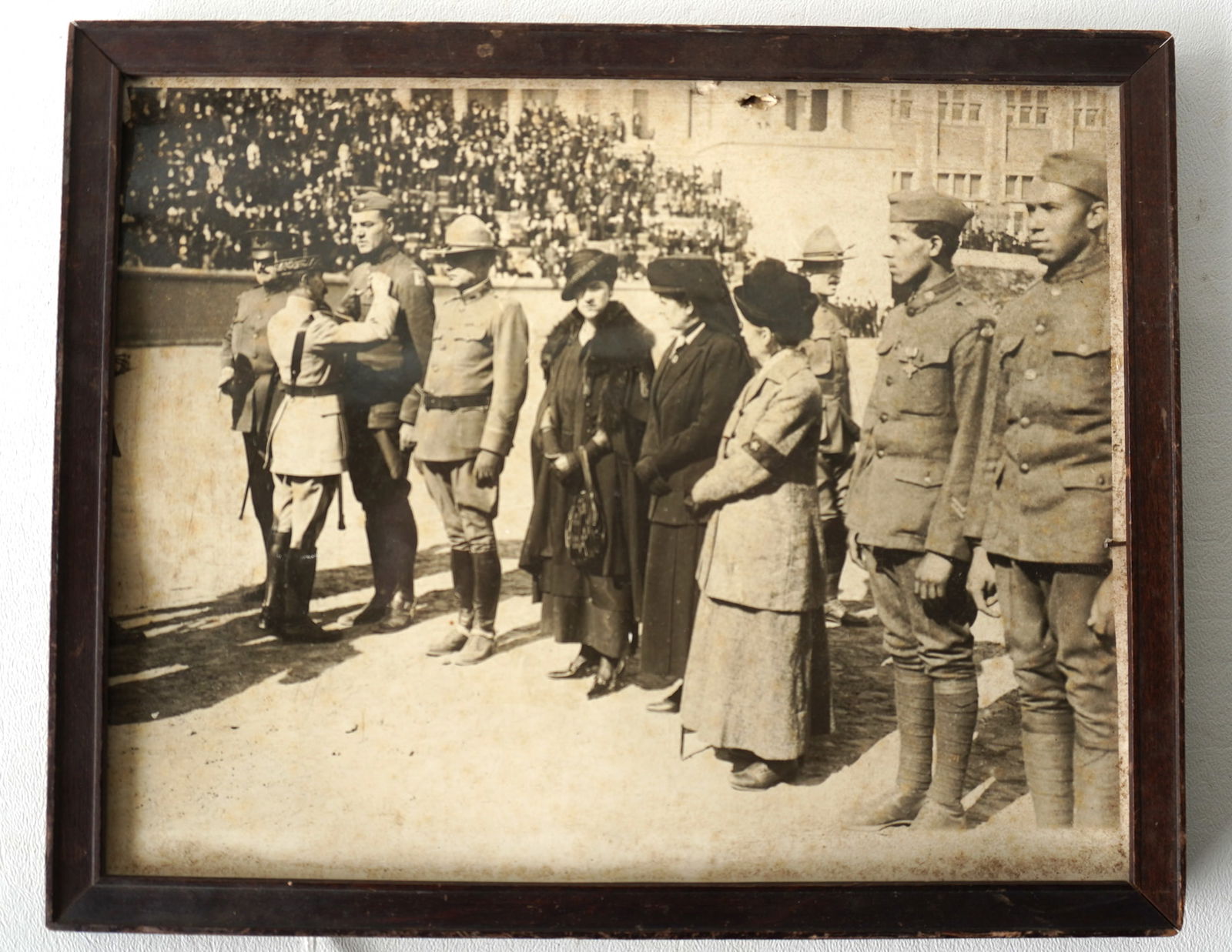 Rare Ww1 Glossy Photo General Foch, Gen. Pershing, 2 Black Soldiers As ...