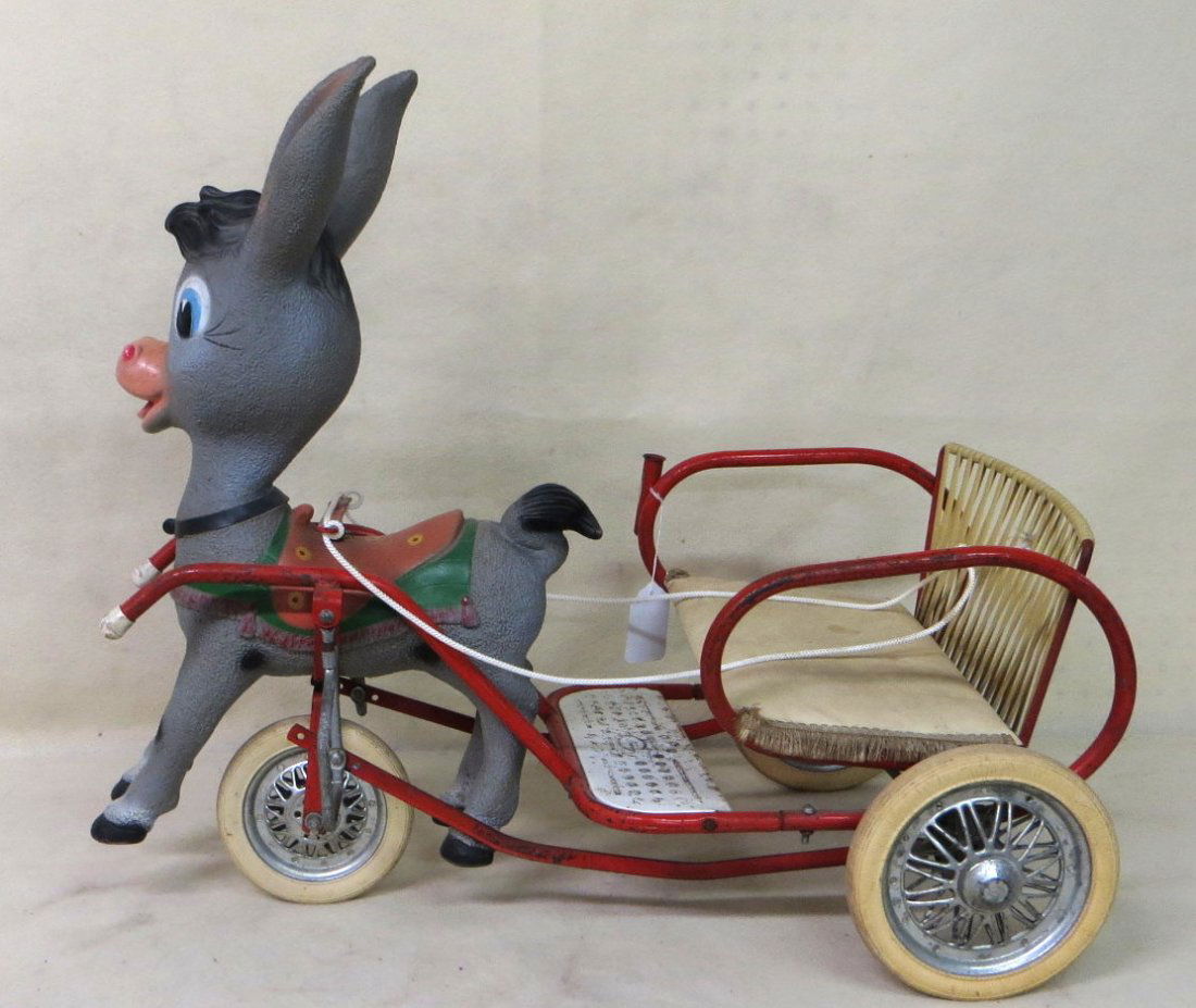 Donkey ride-on pedal cart made by the Gumont Bologna Co