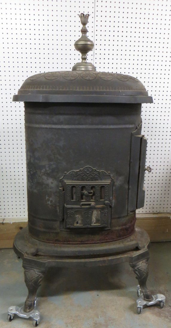 Cast iron and tin parlor stove signed Port Jervis Stove - Jan 04, 2014 ...