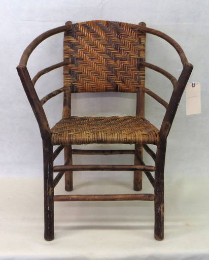 Andrew Jackson Style Hickory Arm Chair With Original
