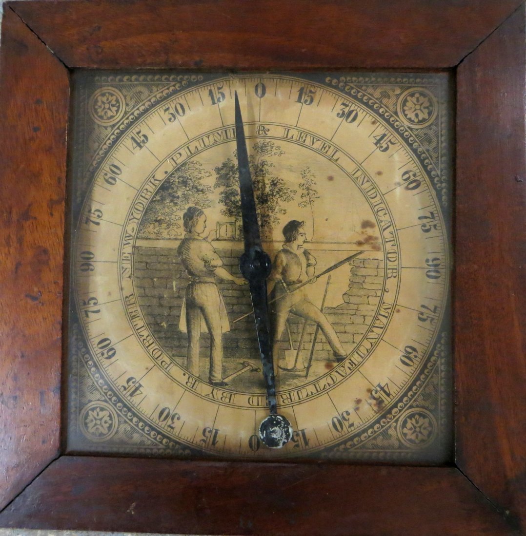 Rare Rufus Porter plumb and level indicator. Instrument