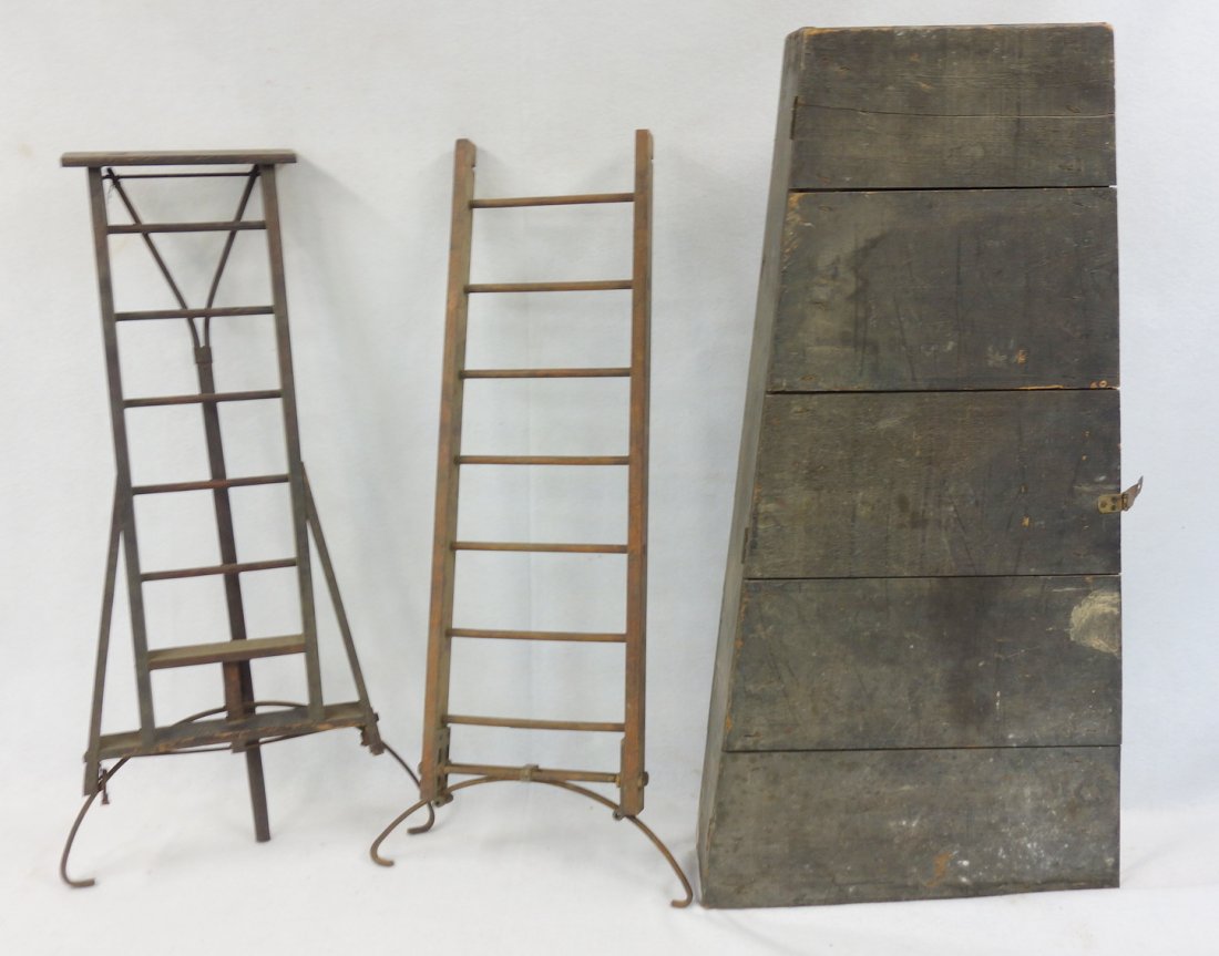 Two Rare Salesman Sample Ladders With Patented
