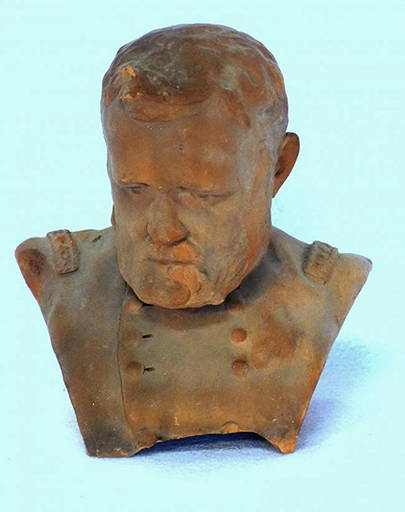 Terra Cotta Bust Of General Grant Signed Karl Gerhardt