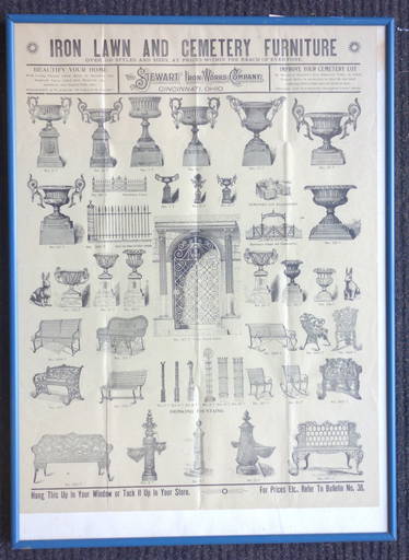 Large Paper Broadside "iron Lawn And Cemetery
