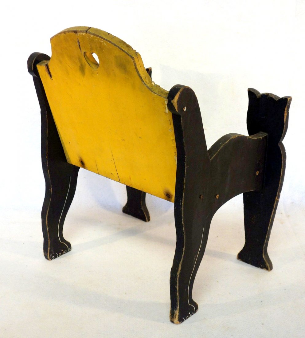 Folk art child chair with "black cat" form sides and - May 21, 2016 ...