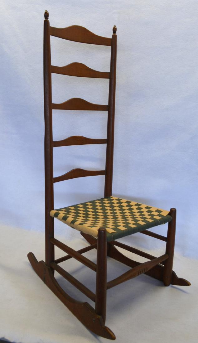 Delaware Valley ladder back rocking chair with Shaker