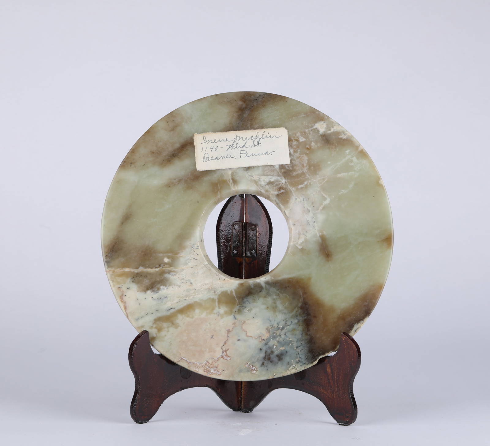 Ancient Chinese Topaz Bi Auction