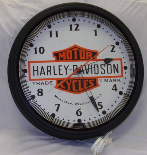 Reproduction Harley Davidson Neon Clock