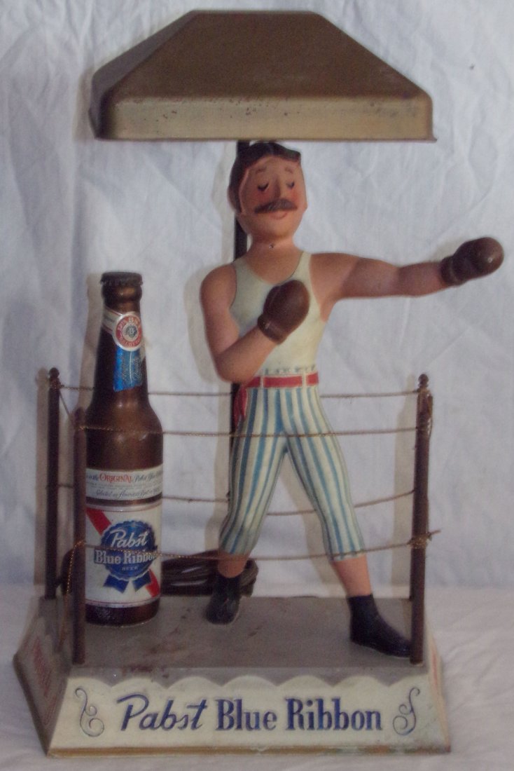 Pabst Blue Ribbon Beer Back Bar Statue Lamp