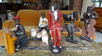 Louis Armstrong Band Set Statues Figurines