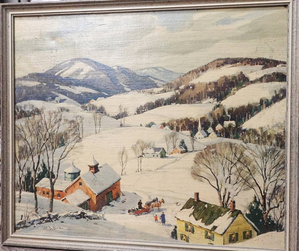 Signed Leo Blake Oil On Cavas Painting