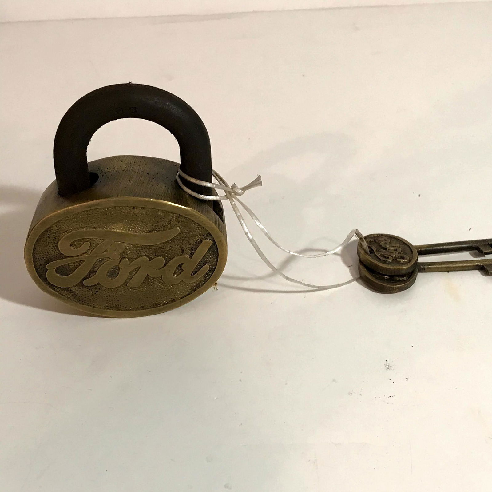 Antique Style Brass & Iron Chest Box Ford Lock Padlock