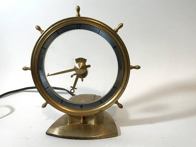 Vintage Jefferson Golden Helm Electric Clock Working