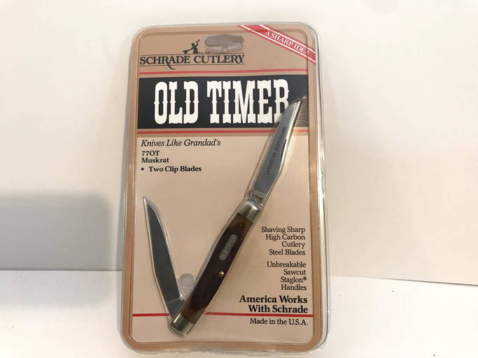 Vintage Usa Schrade Old Timer Improved Muskrat 770t