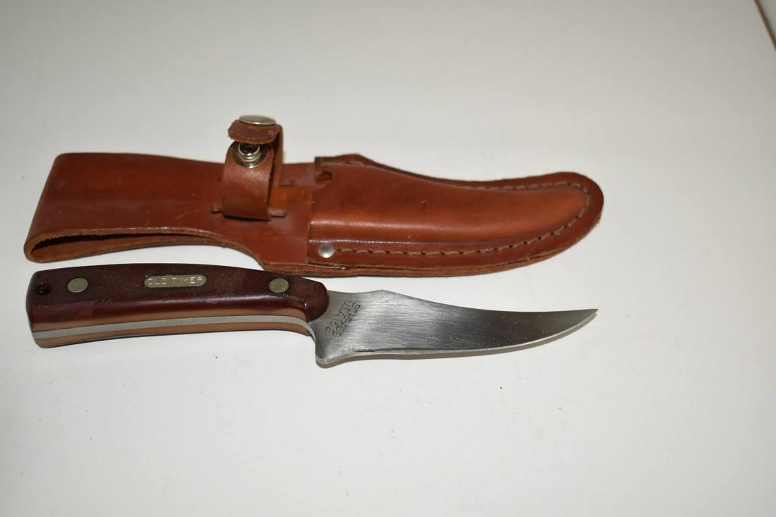 Schrade Old Timer Fixed Blade Hunting Knife W/ Sheath